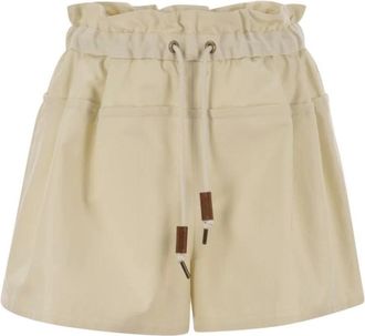 Moncler Femme, Shorts, Beige, Taille: 36 FR Twill Shorts