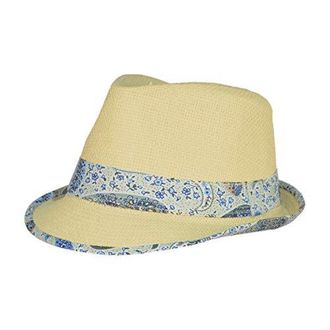 Toutacoo Chapeau Copacabana, Panama &agrave; Bande Paisley (2-&agrave; Bande Bleu) Chic et Tendance