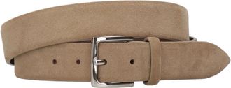 Orciani Homme, Accessoires, Beige, Taille: 95 CM Ceinture en cuir de daim beige avec boucle argent&eacute;e