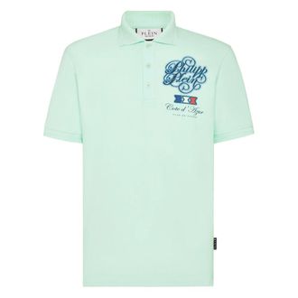 Philipp Plein Homme, Tops, Vert, Taille: XL Polo shirt SS Racing Car