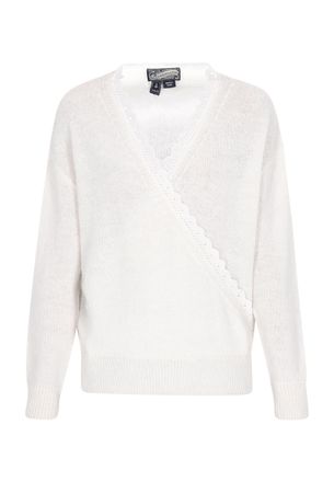 Dreimaster Dreimaster Pullover Frauen Wei&szlig;
