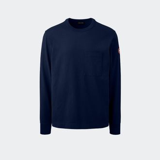 Canada Goose Gladstone Langarm T-Shirt (Männlich, Atlantic Navy, M)