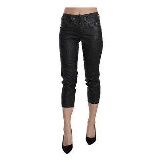 John Galliano Mid Waist Slim Leg Cropped Jeans - - Jeans - Damen - Schwarzk - W28