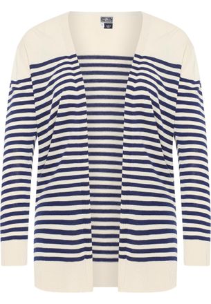 Dreimaster Dreimaster Strickjacke Damen Wollwei&szlig;/Marine