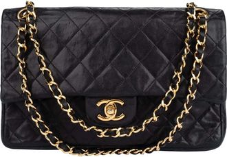 Chanel Crossbody Bags - Chanel Quilted Lambskin 24K Gold 80s Double Flap S - Gr. unisize - in Bunt - f&uuml;r Damen