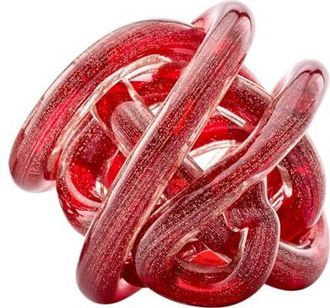 Torre & Tagus Orbit Glasdekorkugel, handgefertigter Glasknoten, Raumdekoration, Heimdekoration, Akzent für dekorative Bücher, Couchtisch, Heimbüro-Schreibtisch, Woh