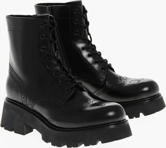 Celine Leder-Brogue-Schn&uuml;rstiefel TRIOMPHE RANGERS mit Profilsohle Celine