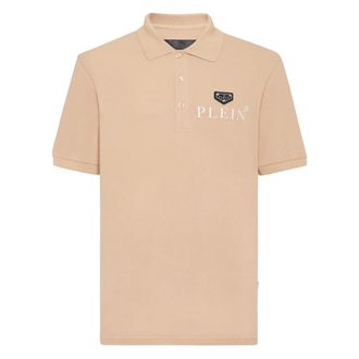 Philipp Plein Homme, Tops, Beige, Taille: 2XL Polo SS Iconic