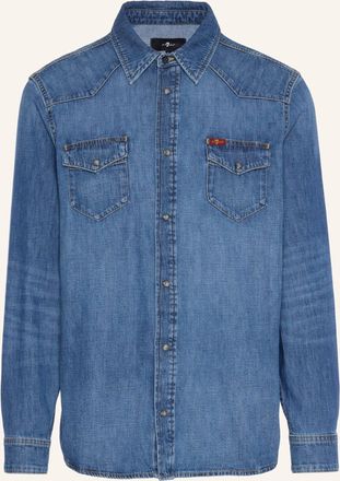 7 For All Mankind Denim L/S Western Shirt blau