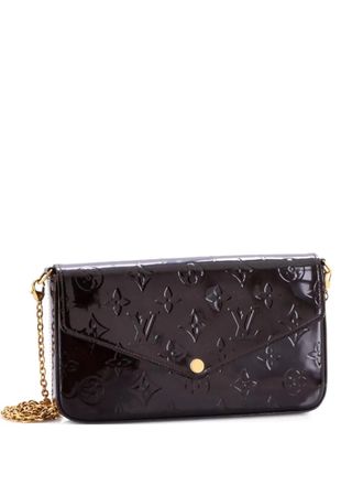 Louis Vuitton sac &agrave; bandouli&egrave;re Pochette Felicie Monogram Vernis - Rouge