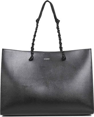Jil Sander Femme, Sacs, Noir, Taille: ONE Size Smooth Leather Tote