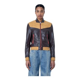 Kiko Kostadinov Konrad Lederjacke - - Jackets - Damen - Braun - S
