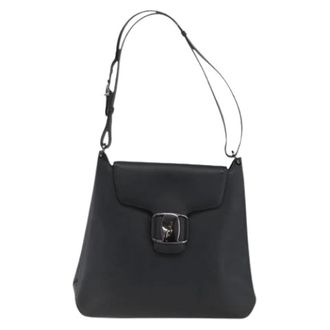 Ferragamo Sac bandouli&egrave;re en cuir Pre-owned - Femme - Pre-owned - Noir - Taille: ONE Size