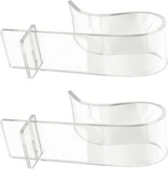 NUOBESTY 2 St&uuml;ck Transparenter Acryl Schuhst&auml;nder Schuhaufbewahrungsschrank Schuhregal Organizer f&uuml;r Turnschuhe und High Heels Vielseitig Platzierbar Poliertes