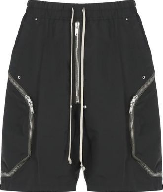 Rick Owens Homme, Shorts, Noir, Taille: M Heizer Nylon Shorts