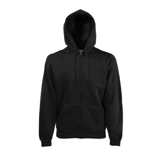 Fruit Of The Loom Classic Hooded Sweat Jacket, Farbe:schwarz, Gr&ouml;&szlig;e:M