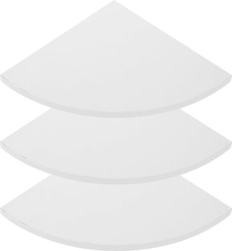 Valiclud 3 St&uuml;ck Dreieckige Eckregale Wei&szlig; Wandregal f&uuml;r K&uuml;che Bad Wohnzimmer Platzsparend Wandmontage