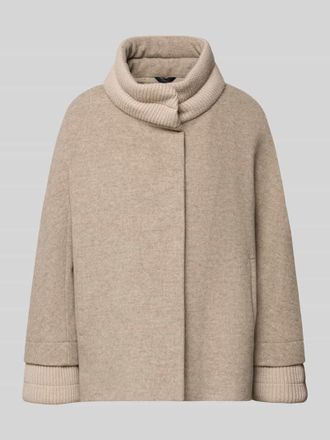 Cinzia Rocca Jacke aus Lanawolle-Mix mit Stehkragen und Eingrifftaschen