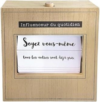 Paris Prix Bo&icirc;te &agrave; Message 25 Citations du Jour 18cm Naturel