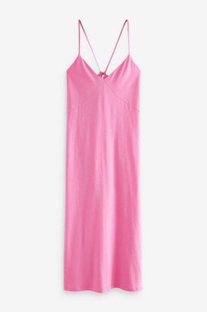 Next Midikleid Midikleid mit Spaghettitr&auml;gern aus Jersey (1-tlg)