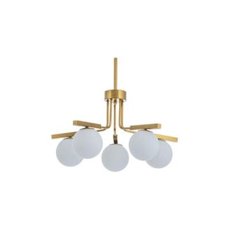 Radiant New Strahlend - milchige Kugel - moderner 5-Punkt-Kronleuchter, 60 cm