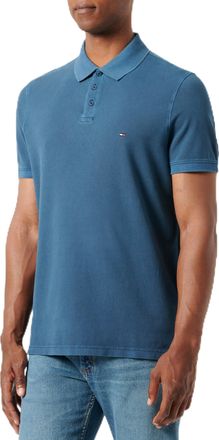 Tommy Hilfiger GARMENT DYE REG POLO S/S Polos Herren, Blue (Night Sky), L