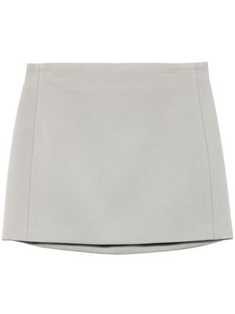 Wardrobe.NYC minijupe en laine vierge - Gris