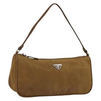 Prada Sac bandouli&egrave;re vintage en nylon pr&eacute;-poss&eacute;d&eacute; - Femme - Pre-owned - Brun - Taille: ONE Size