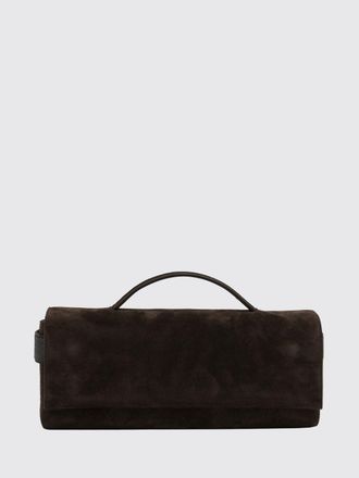 Brunello Cucinelli Pochette en veau velours avec d&eacute;coration Monili