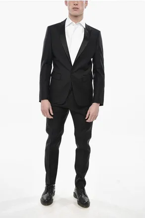 Dsquared2 Virgin Wool and Silk Tuxedo Suit BERLIN with Peak Lapels size 54