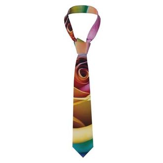 Generic Cravatte Roses Rainbow Cravate &Eacute;l&eacute;gante Cravate Homme Pour Adultes Affaires Travail