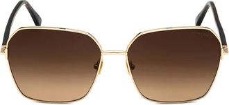 Tom Ford Eyewear Claudia Sonnenbrille mit eckigem Gestell - Gold