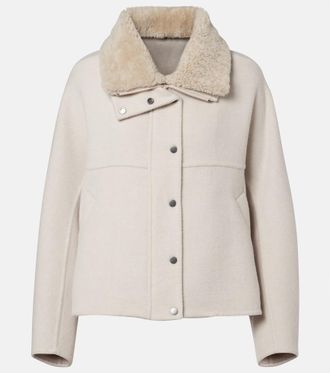 Brunello Cucinelli Jacke aus Wolle und Kaschmir mit Shearling