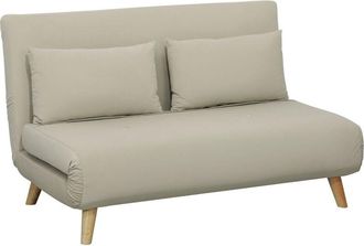 HOMCOM Homcom - 3 in 1 Schlafsofa 130 x 78 cm Sofa mit Bettfunktion, Klappbar Couch mit Lendenkissen, Samtoptik, Verstellbarer R&uuml;ckenlehne f&uuml;r Wohnzimmer