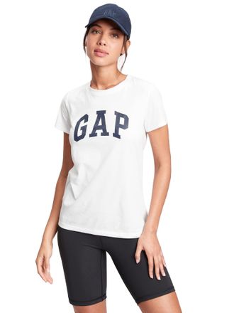 GAP Damen Klassischem Logo T-Shirt, Weiss/opulenter Garten, X-Gro&szlig;