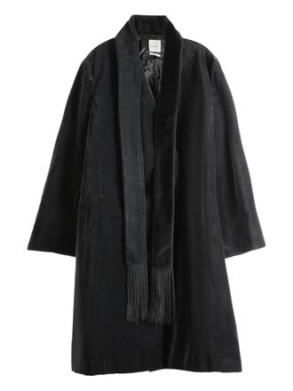Toteme scarf-collar coat - Noir