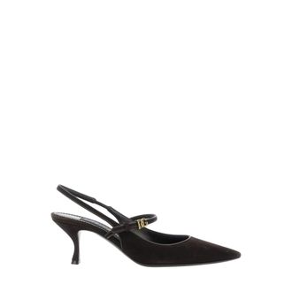 Dolce & Gabbana Femme, Chaussures, Brun, Taille: 41 EU Slingback &agrave; talon 60N