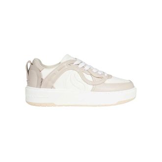 Stella McCartney Low-Top-Sneakers mit kontrastierenden Eins&auml;tzen - - Shoes - Damen - Beige - 35 EU