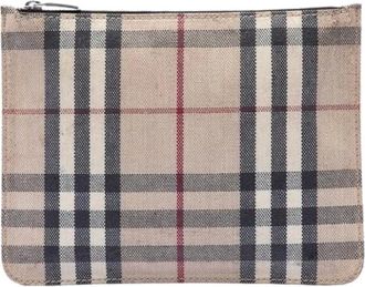 Burberry Pochette en toile Pre-owned - Femme - Pre-owned - Beige - Taille: ONE Size