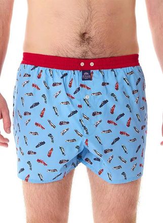 MC Alson Herren Boxershorts blau Baumwolle gemustert