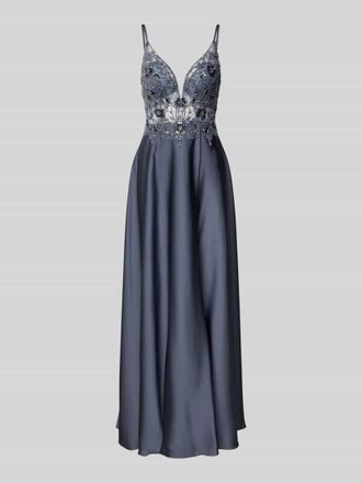 Laona Abendkleid mit floralem Ziersteinbesatz