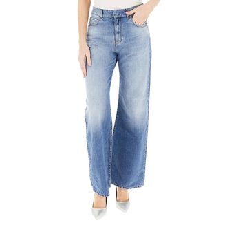 Pinko Pinko, Femme, Jeans, Bleu, Taille: W28 Wanda Wide Leg Medium Wave Den