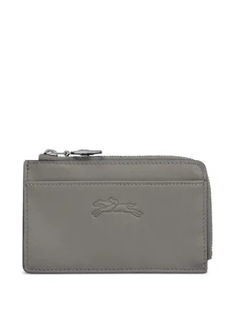 Longchamp porte-cartes Le Pliage en cuir - Gris