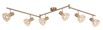 Rabalux Rabalux 5553 Spotleuchte Schienensystem Holly aus Metall u. Glas antik gold/amber B:150cm
