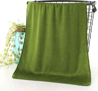 Generic Handtücher Groß Badehandtuch Duschhandtuch Weiche Badedusche Saugfähiges Bequemes Badetuch Superfeine Badezimmerprodukte 1PC (Green)