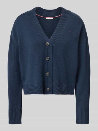 Tommy Hilfiger Cardigan aus Wolle mit Logo-Detail