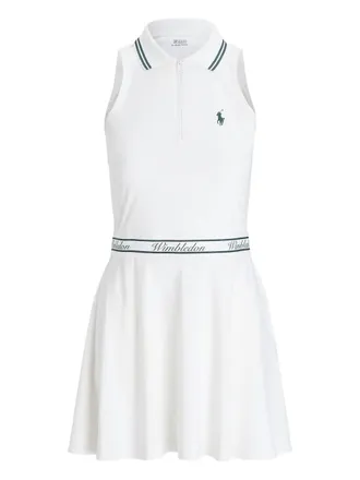Polo Ralph Lauren &Auml;rmelloses Kleid mit Polokragen - Wei&szlig;