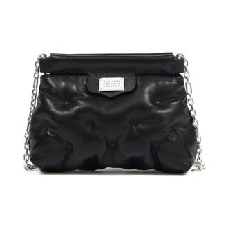 Maison Margiela Gepolsterte Schwarze Schultertasche mit Kette - - Bags - Damen - Schwarzk - ONE SIZE