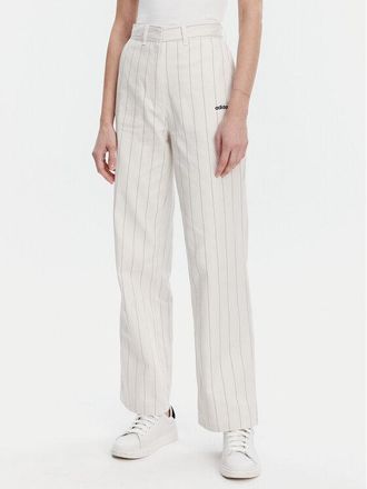 adidas Stoffhose Pinstripe JJ3483 Wei&szlig; Regular Fit