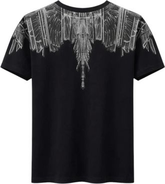 Marcelo Burlon Homme, Tops, Noir, Taille: S T-shirt S6Cmmath021